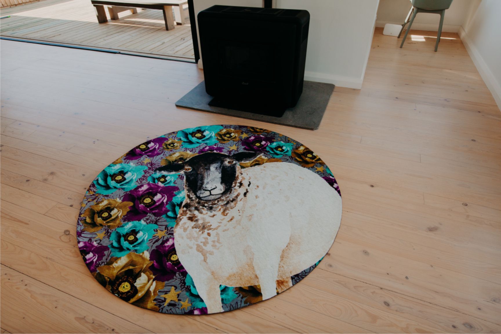 Mooerse Mooi | Round Carpet – Sheep | Manel Namibia